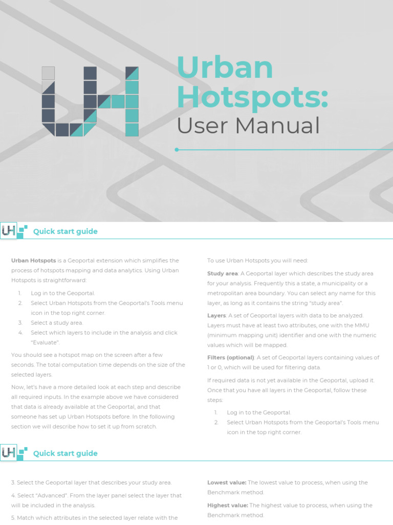 Final User Manual Urban Hotspots | PDF | User (Computing) | Icon (Computing)