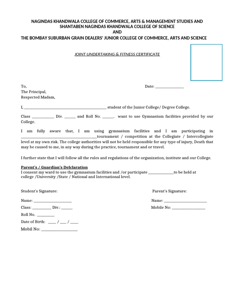 DSO Undertaking Form | PDF