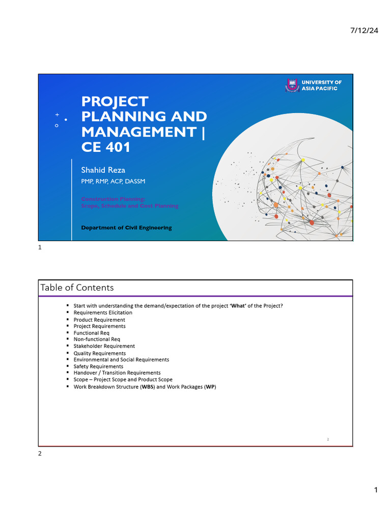 Project Scope and Schedule Management | PDF
