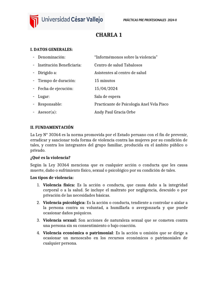 Charla 2 Uiii-embarazo Adoles | PDF | Violencia | La violencia contra las mujeres