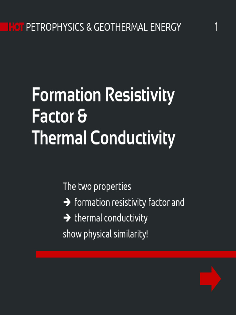 Formation Resistivity Factor Vs Thermal Conductivity 1728981407 | PDF