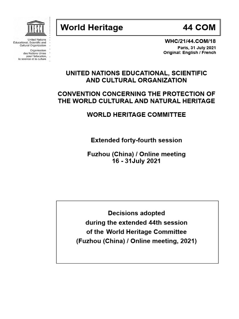 whc-21-44com-18-en | PDF | World Heritage Site | Sustainable Development