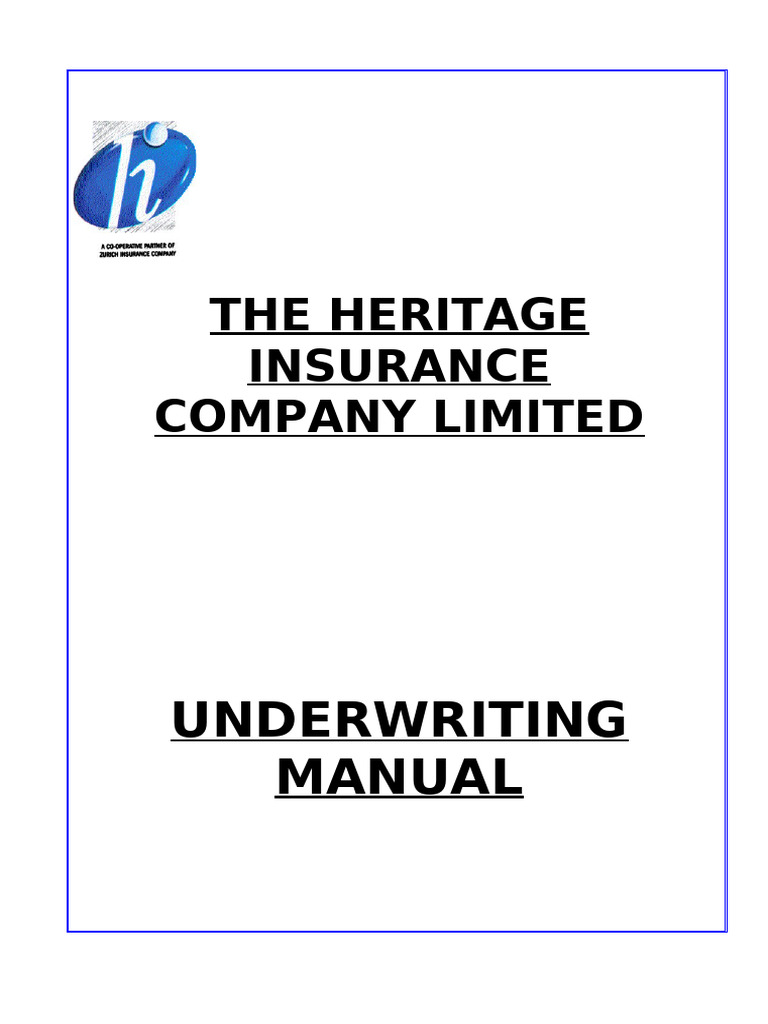 Underwriting Manual | PDF | Insurance | Liability Insurance