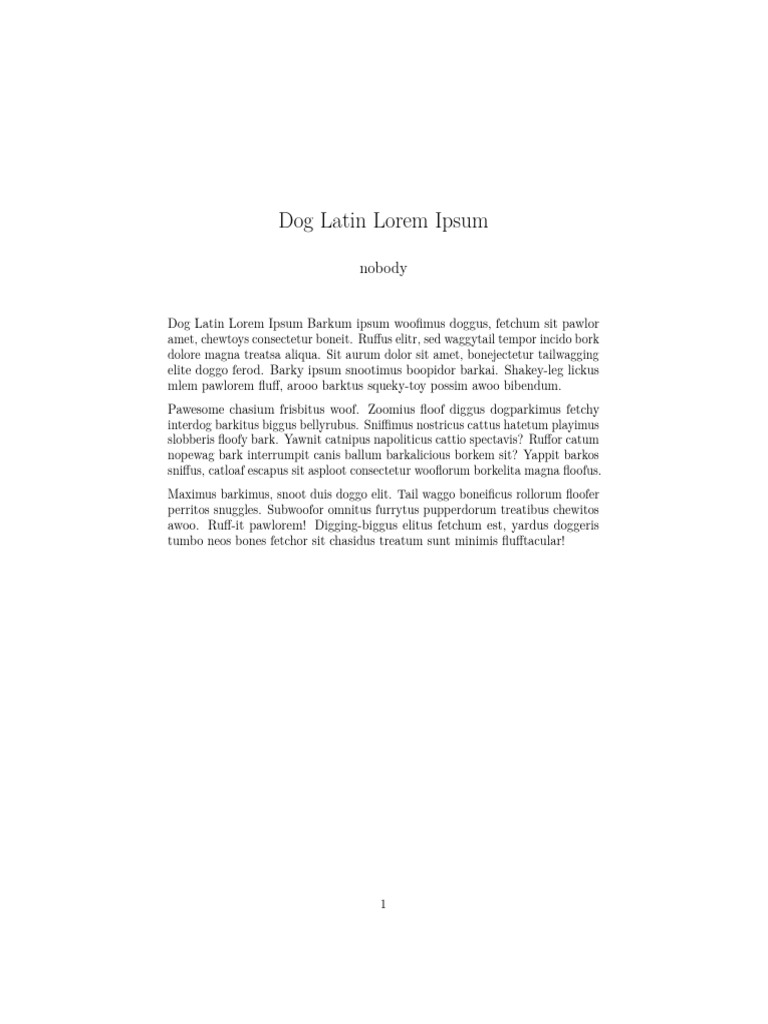 Dog Latin 1 | PDF