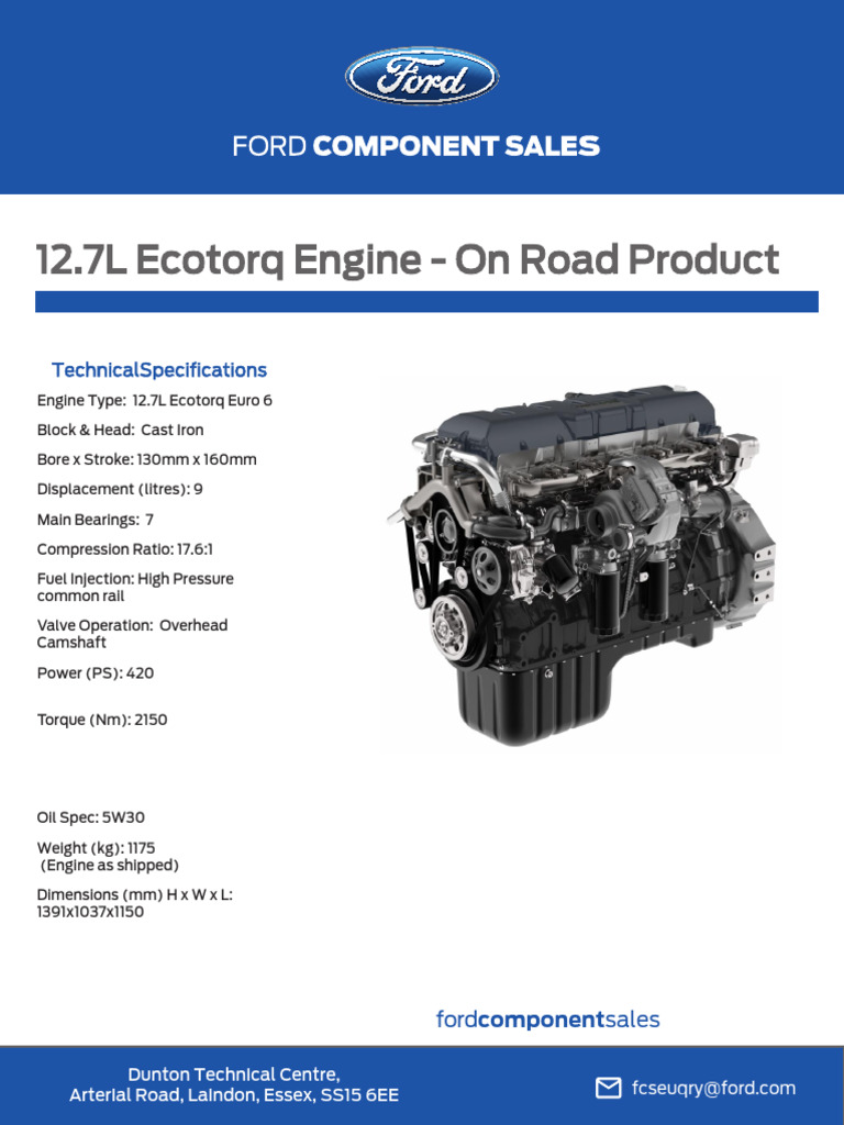 12.7L Ecotorq Engine Specifications | PDF