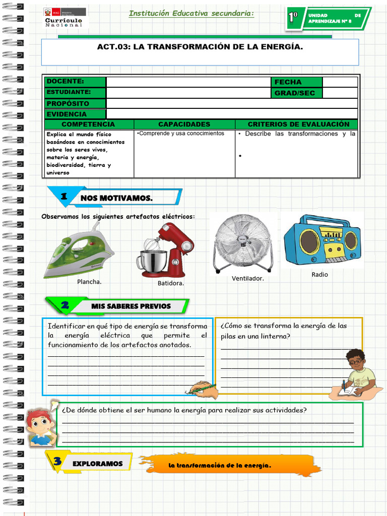 C-1º Act 3 Cyt Und 8 - Sem 3 | PDF | Petróleo | Calor