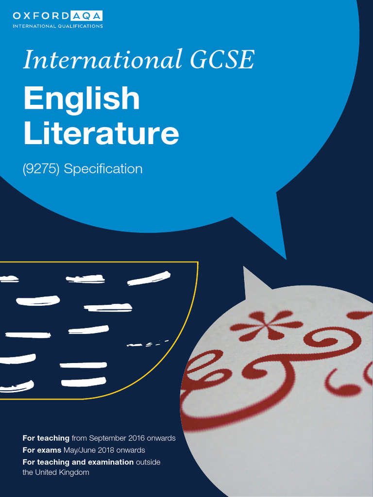 International GCSE English Literature Guide | PDF | Qualifications