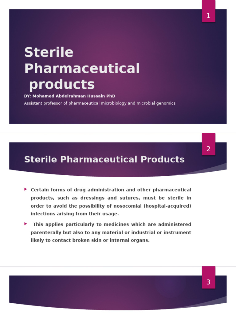 Examples of Sterile Drugs | PDF | Sterilization (Microbiology ...