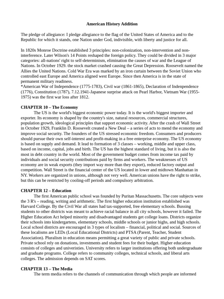 American War For Independence - Additional Text | PDF | The United ...