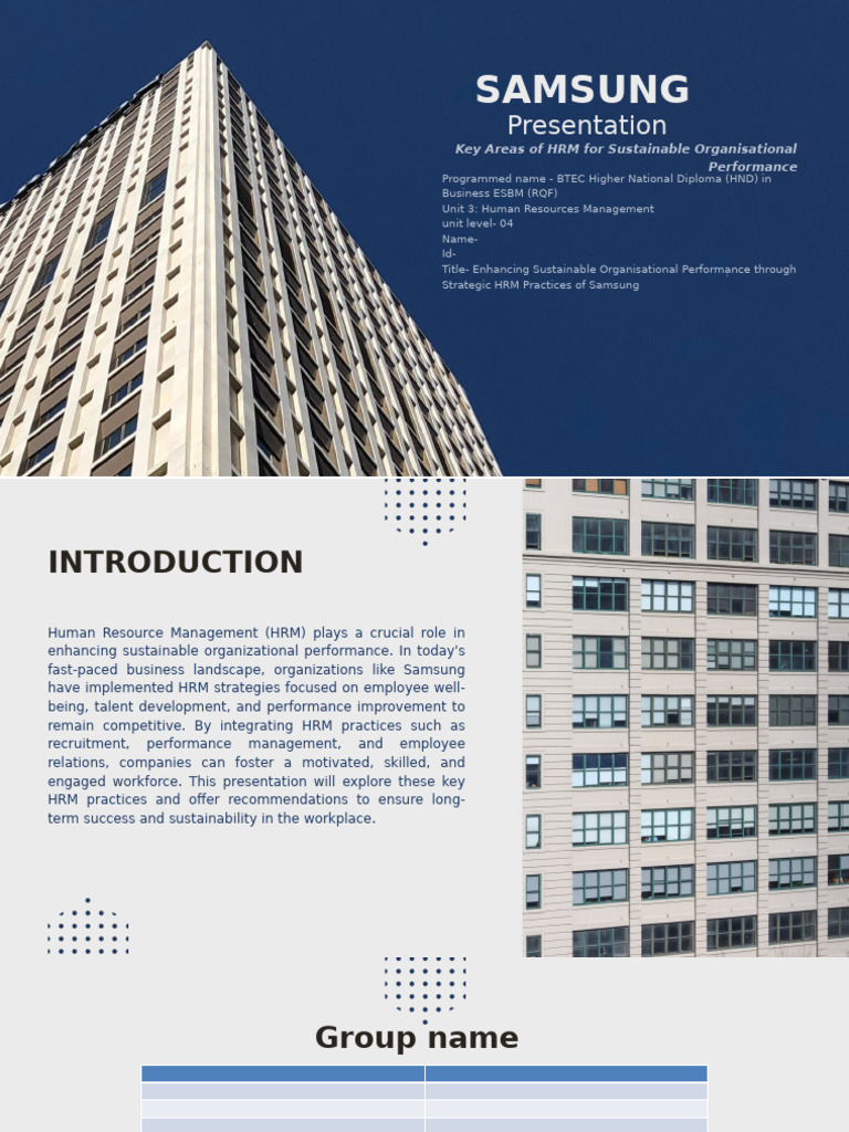 Samsung's HRM for Sustainable Performance | PDF | Human Resource ...