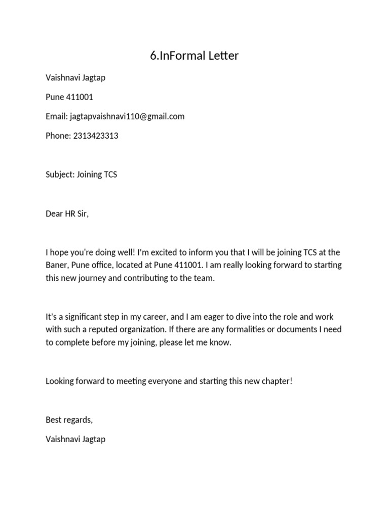 Informal Letter | PDF