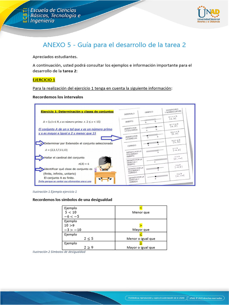 Anexo 5 - Guía para El Desarrollo de La Tarea 2 (Ejercicios Ejemplo) | PDF | Conjunto ...