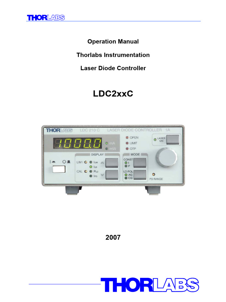 Laser Diode Controller_CD500 L | PDF | Switch | Diode
