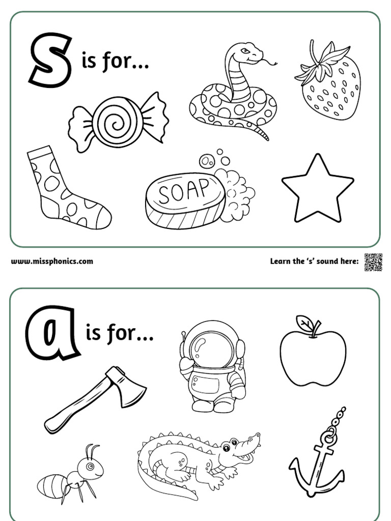 Group 1 - Phonics Colouring | PDF