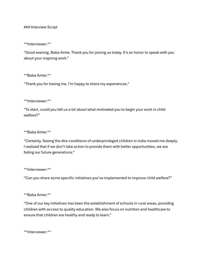 Interview 1 | PDF | Health Care | Poverty