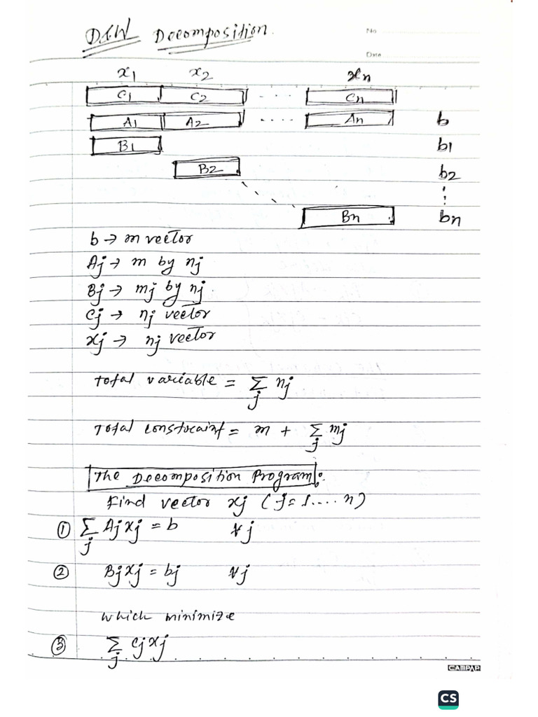 Dantzig Wolfe Decomposition | PDF