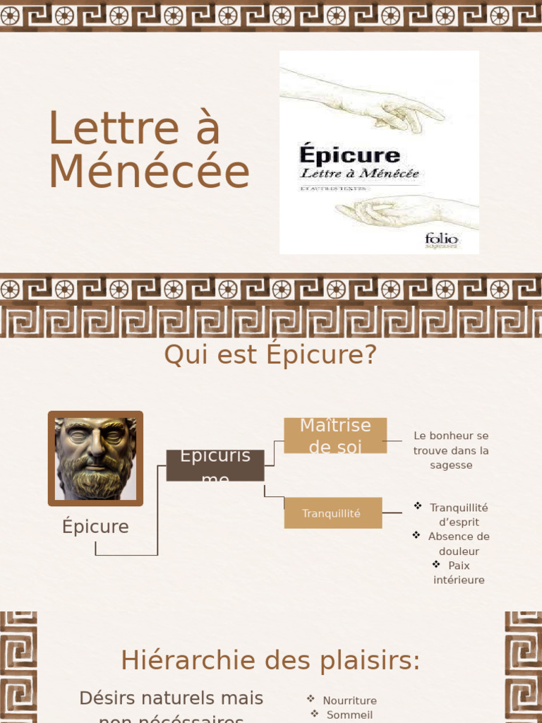 Greek Philosophers - Epicurus by Slidesgo | PDF