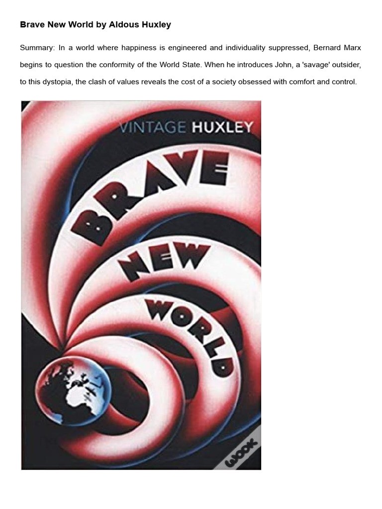 Summary of Brave New World by Aldous Huxley | PDF
