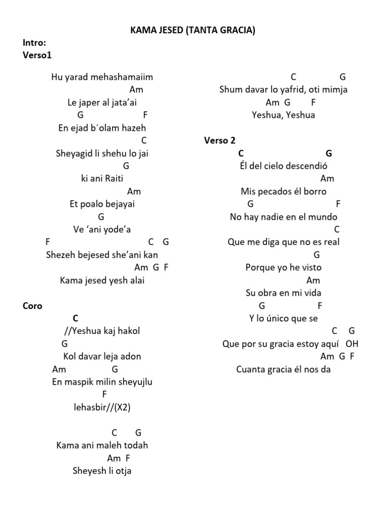 Kama Jesed Acordes | PDF