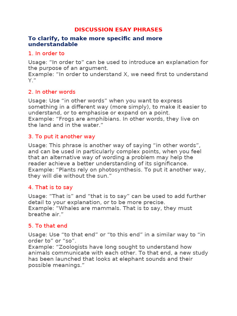 Useful Phrases For Discussion Essey | PDF | Evidence