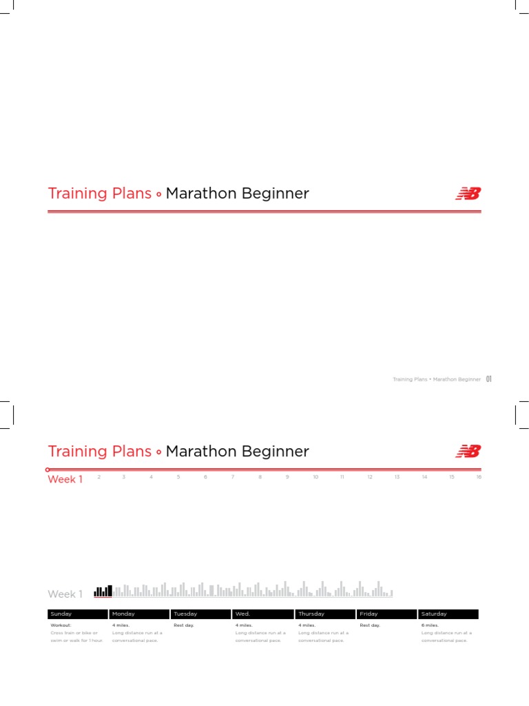 16-Week Beginner Marathon Plan | PDF | Long Distance Running | Sports
