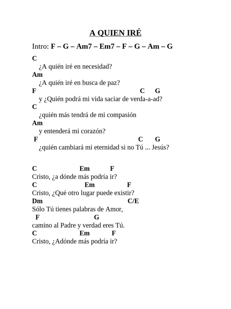 A Quien Ire | PDF
