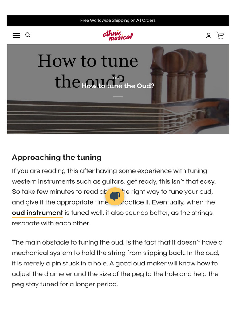 How To Tune The Oud? - Ethnic Musical | PDF | Necked Lutes | European ...