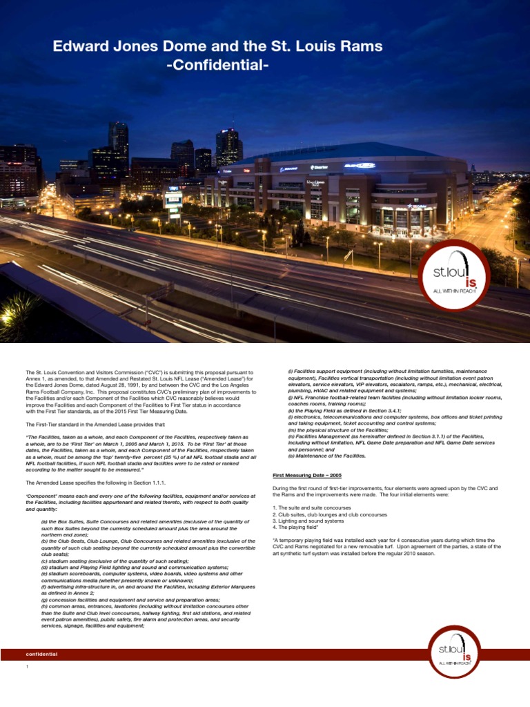 St. Louis Rams Stadium Improvement Proposal | PDF | Technology ...