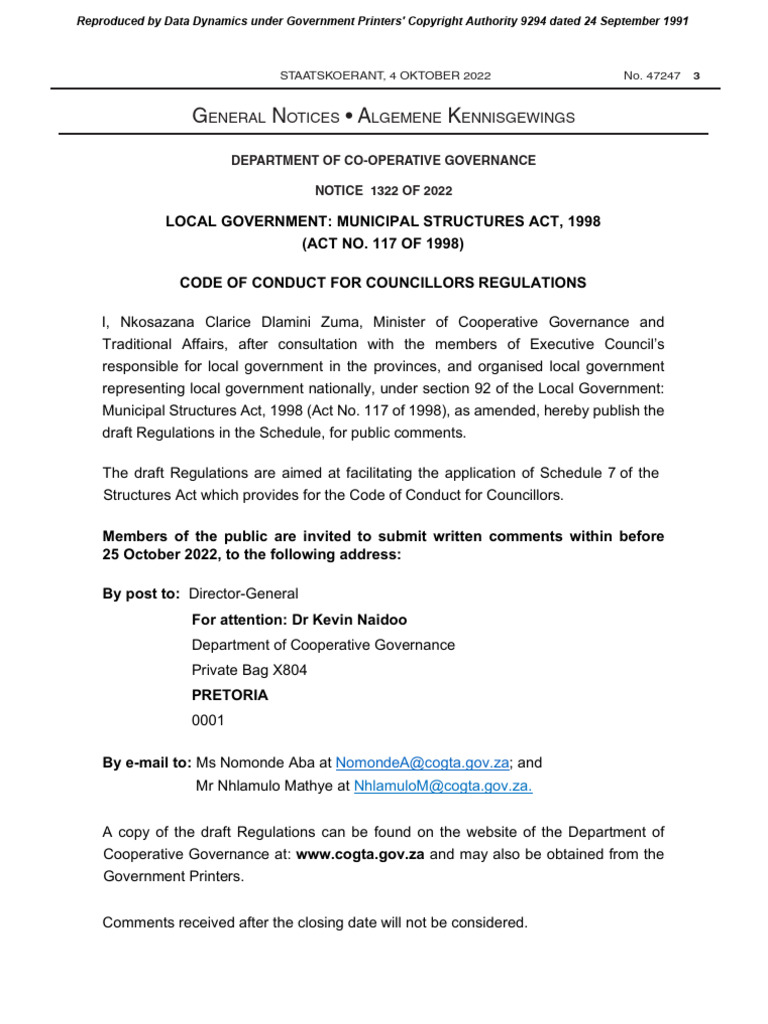 LGM_GG47247_Notice_1322_of_2022 | PDF | Quorum | Government