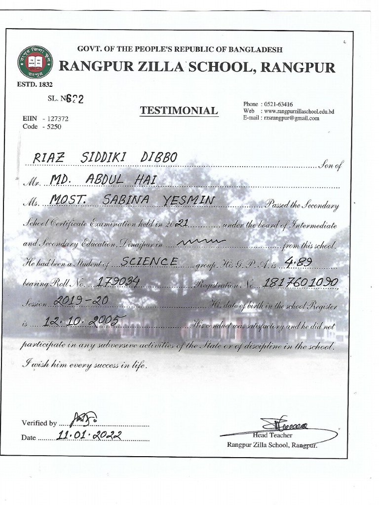 Dibbo Testimonial | PDF