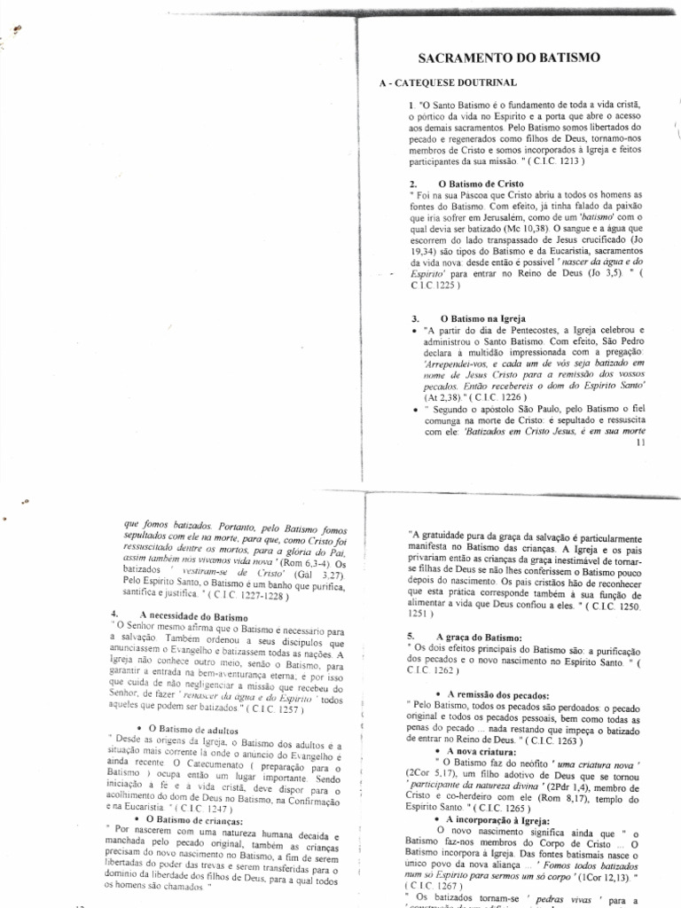 Sacramento Do Batismo | PDF