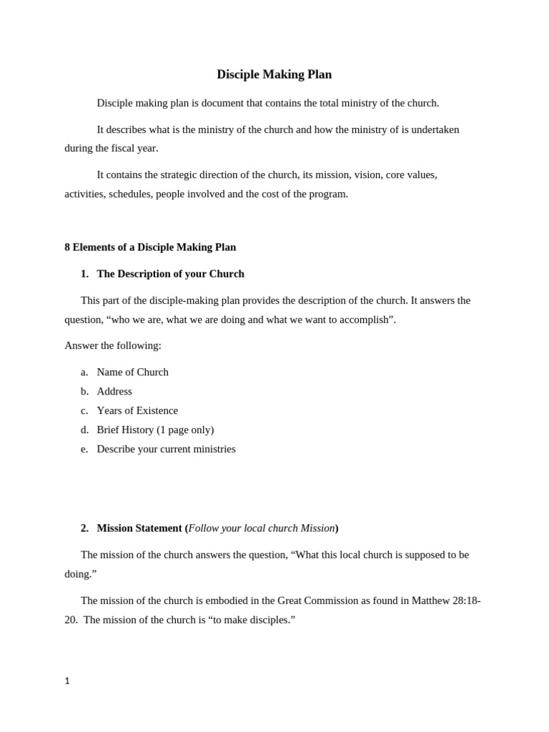 Disciple Making Plan | PDF | Disciple (Christianity) | Jesus