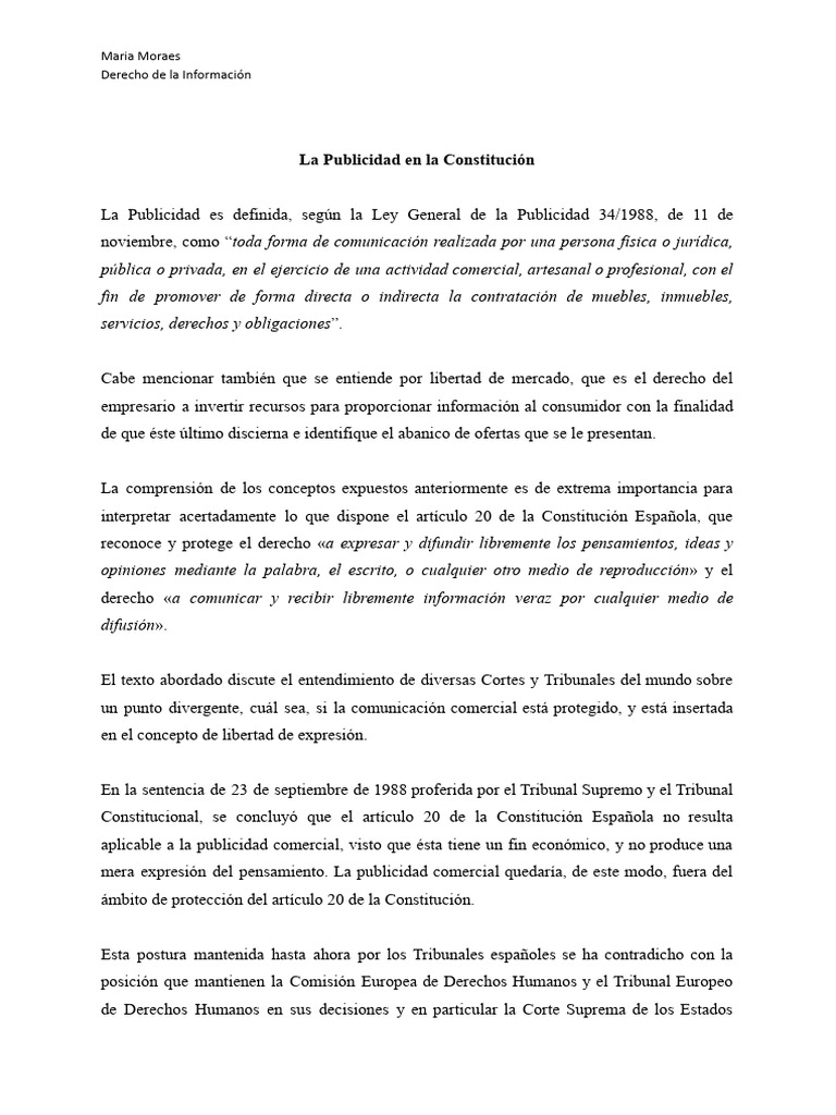 Práctica 2 - Maria Moraes | PDF | Libertad de expresión | Constitución