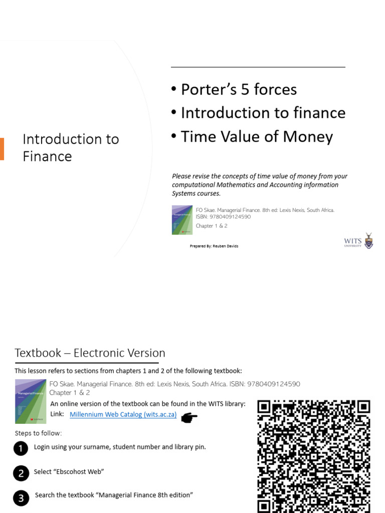 Intro To Finance & TVM - Slides | PDF | Net Present Value | Interest