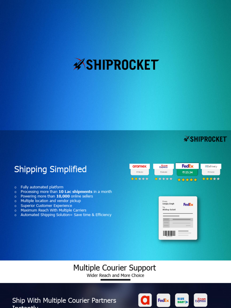 Introduction Shiprocket v2 | PDF | Courier | Computing