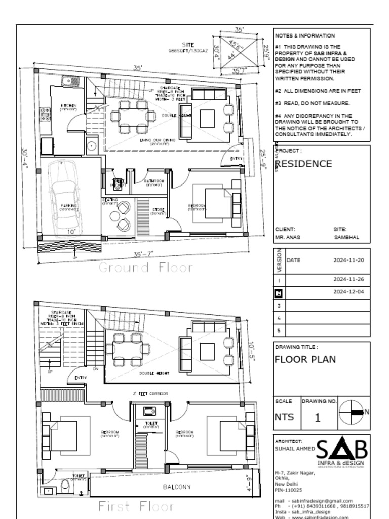 Residence: Sab Infra & Design | PDF