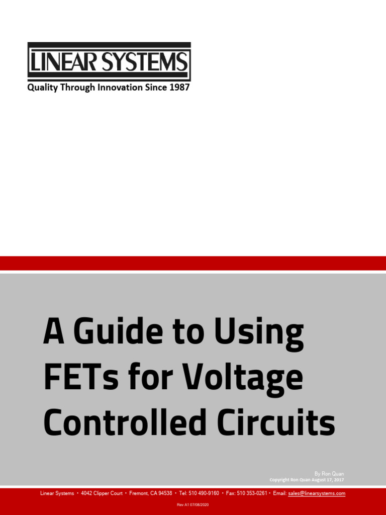 Lsk489 Guide to Fets for Voltage Controlled Circuits | PDF | Field ...