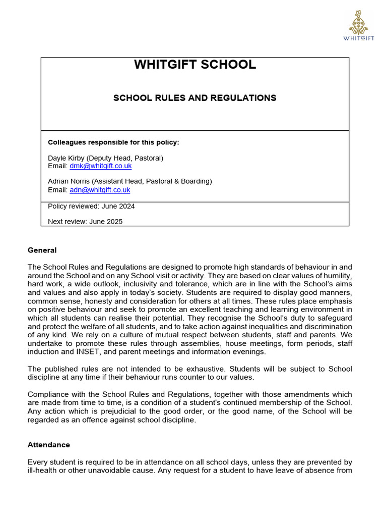 School Rules and Regulations | PDF | Electronic Cigarette | Clothing