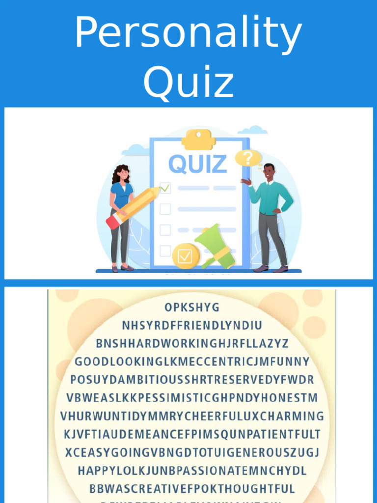 Personality Quiz for Self-Discovery | PDF