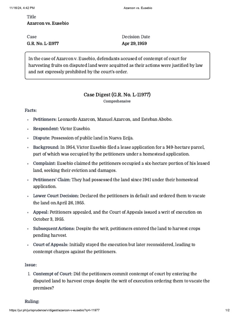 Azarcon vs. Eusebio | PDF | Contempt Of Court | Bail