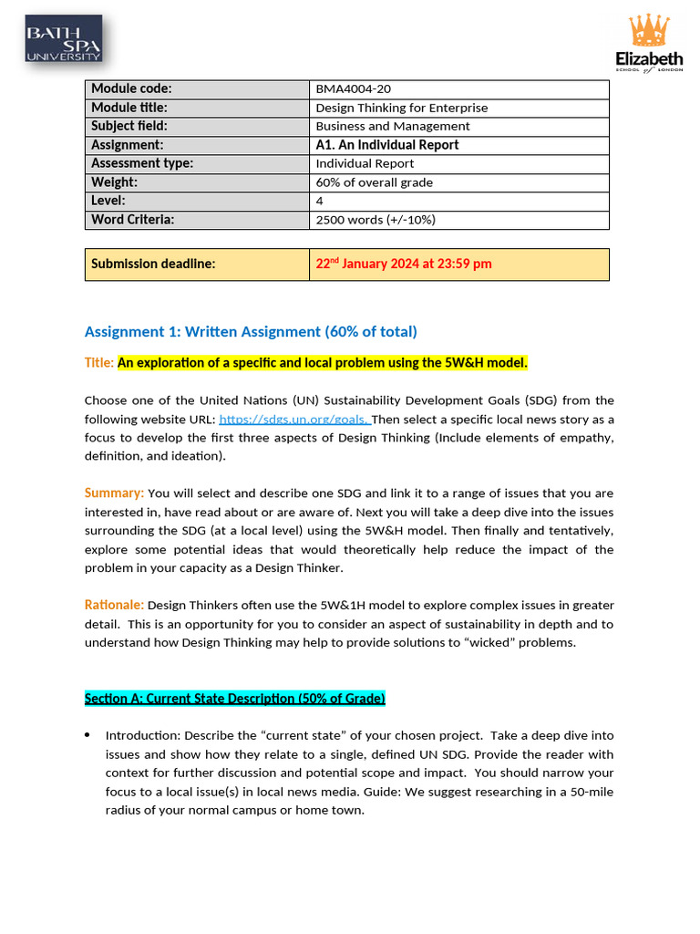 Assignment 1 (DTE) (1) | PDF | Design Thinking | Argument