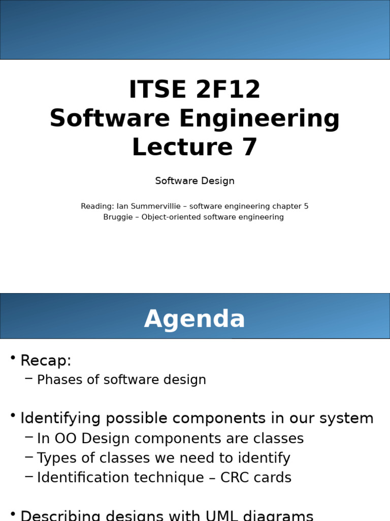 Lecture 07 Class Diagram Pdf Class Computer Programming Unified Modeling Language