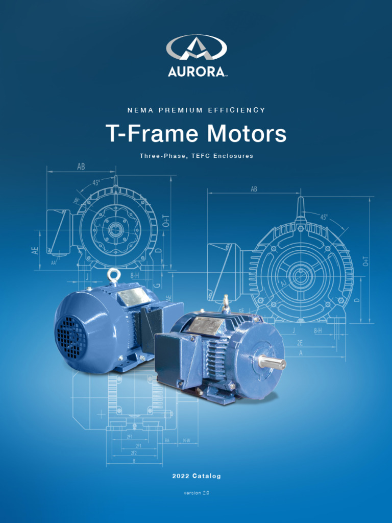 NEMA Premium T-Frame Motors Catalog | PDF | Electrical Engineering ...