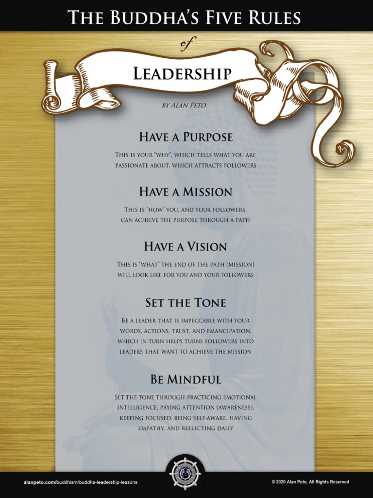 Buddhas Rules of Leadership by Alan Peto 2020 | PDF