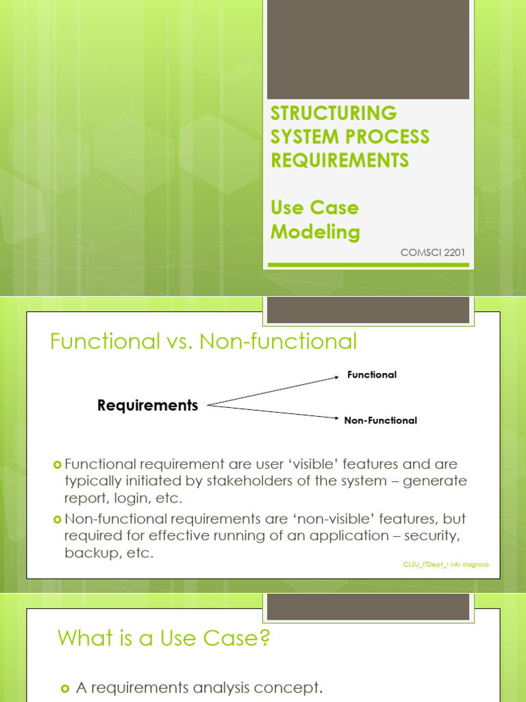 7.b Use Case Modeling - Structuring System Process Requirements | PDF | Use Case | System