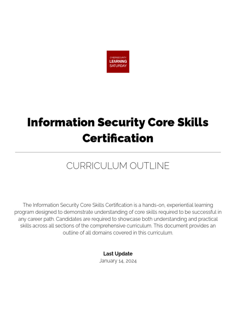 Information Security Core Skills 1722364018 | PDF | Security | Computer ...