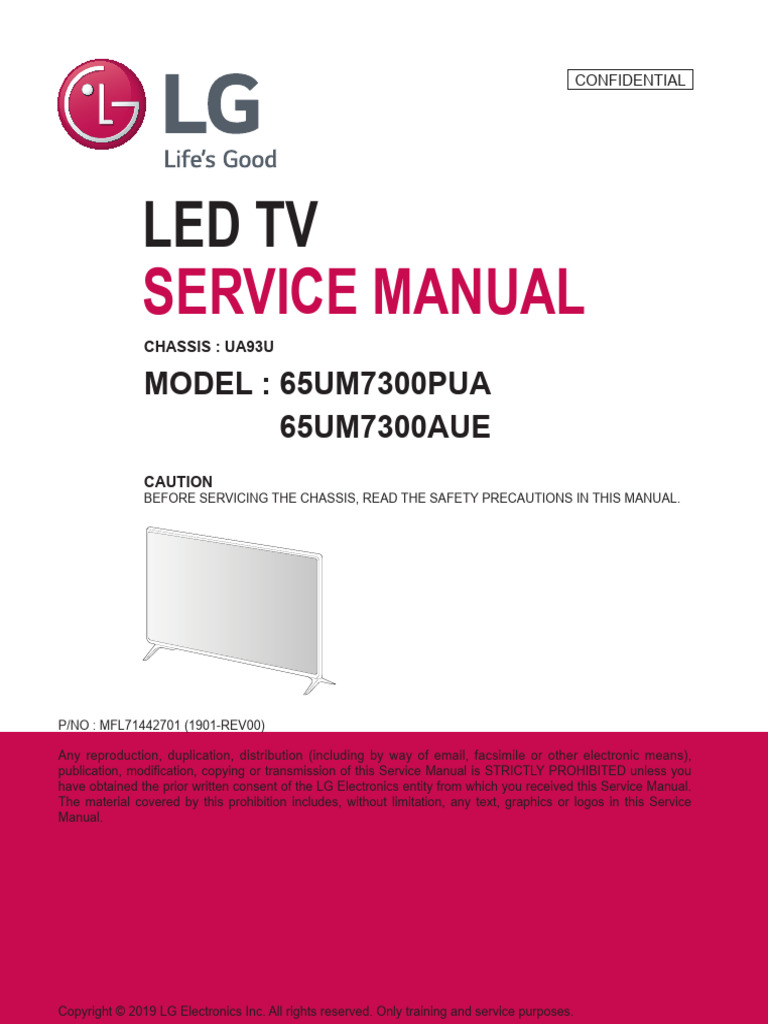 Service Manual LG 65UM7300AUE | PDF | Printed Circuit Board | Soldering