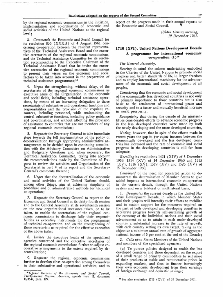 UN Development Decade | PDF