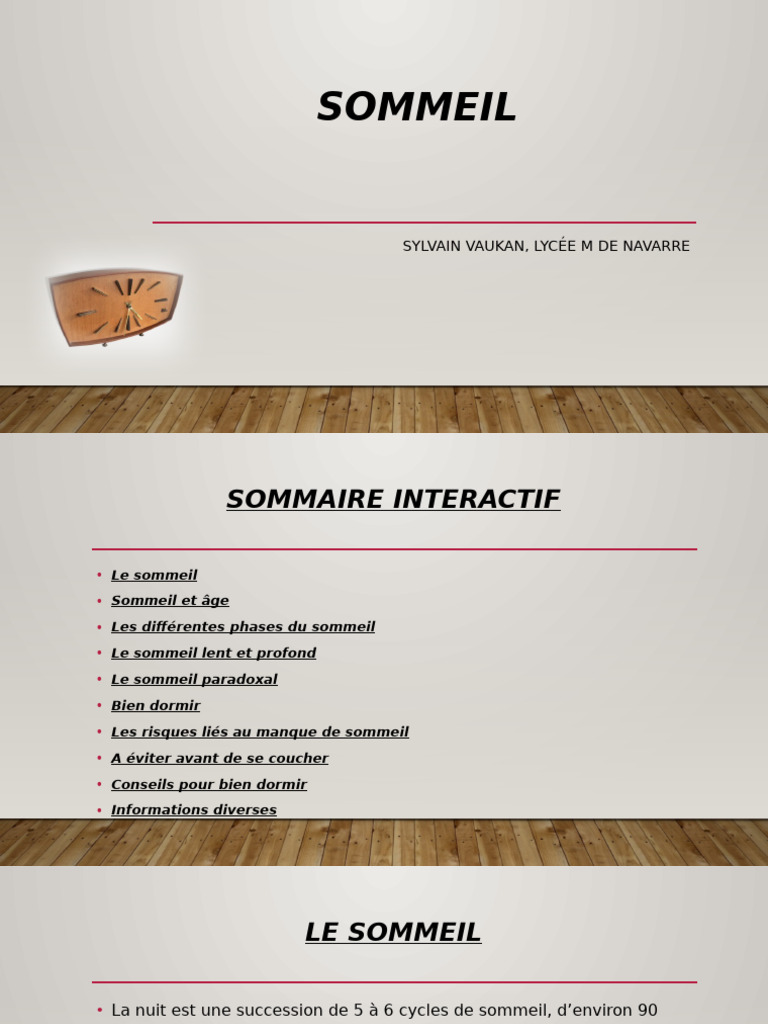 Sommeil | PDF | Sommeil | Neuroscience
