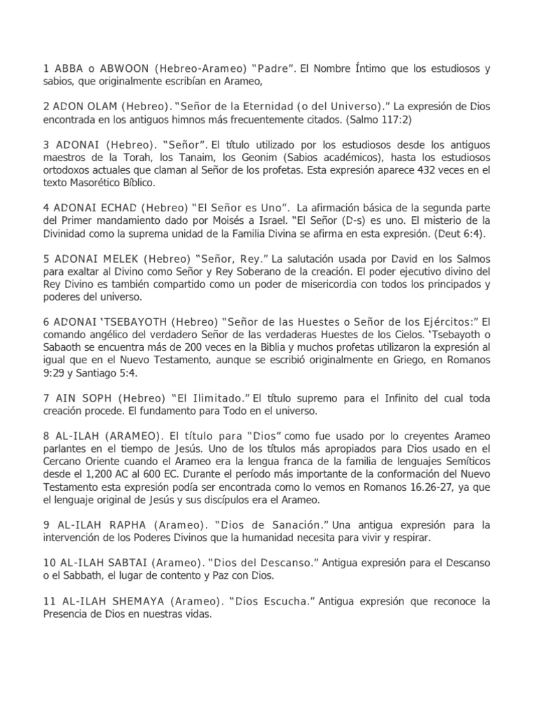 1 ABBA o ABWOON | PDF | Tetragrammaton | Lenguaje hebreo
